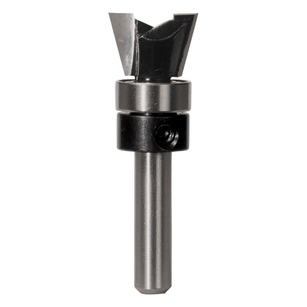 Dovetail router bit with bearing store